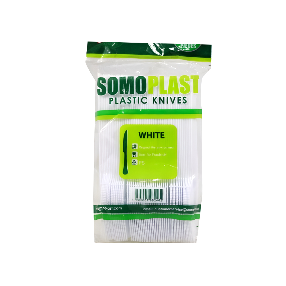 SOMOPLAST PLAST KNIVES WHITE 100S – Vip