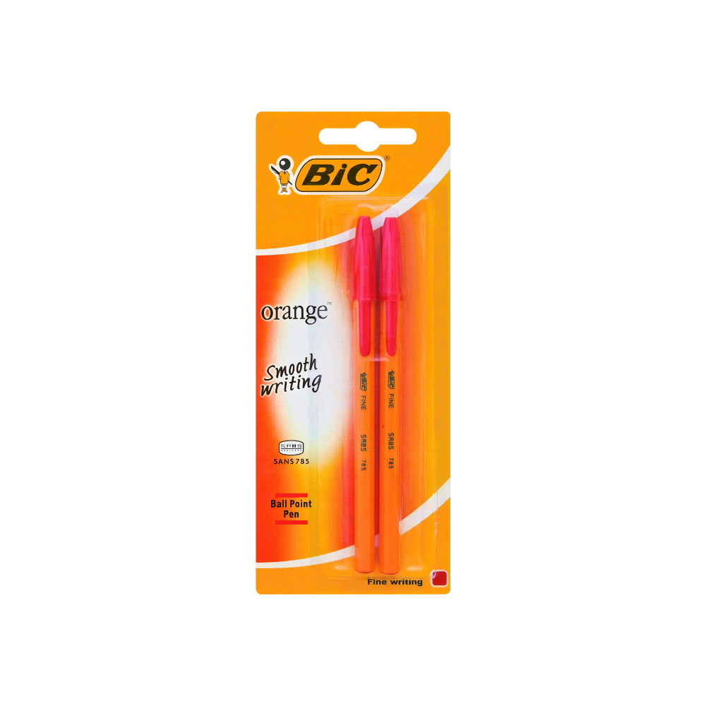 BIC ORANGE CANETA RED 2’S – Vip